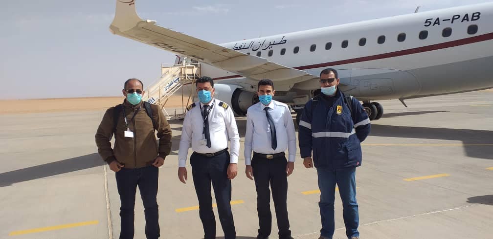 The launch of the first flights of Zallaf Libya from Tripoli to the ...