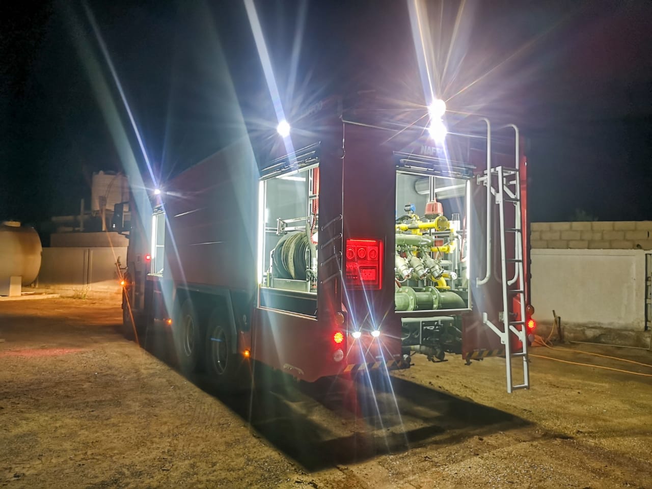 Firefighting team of the Awainat office successfully completed the ...