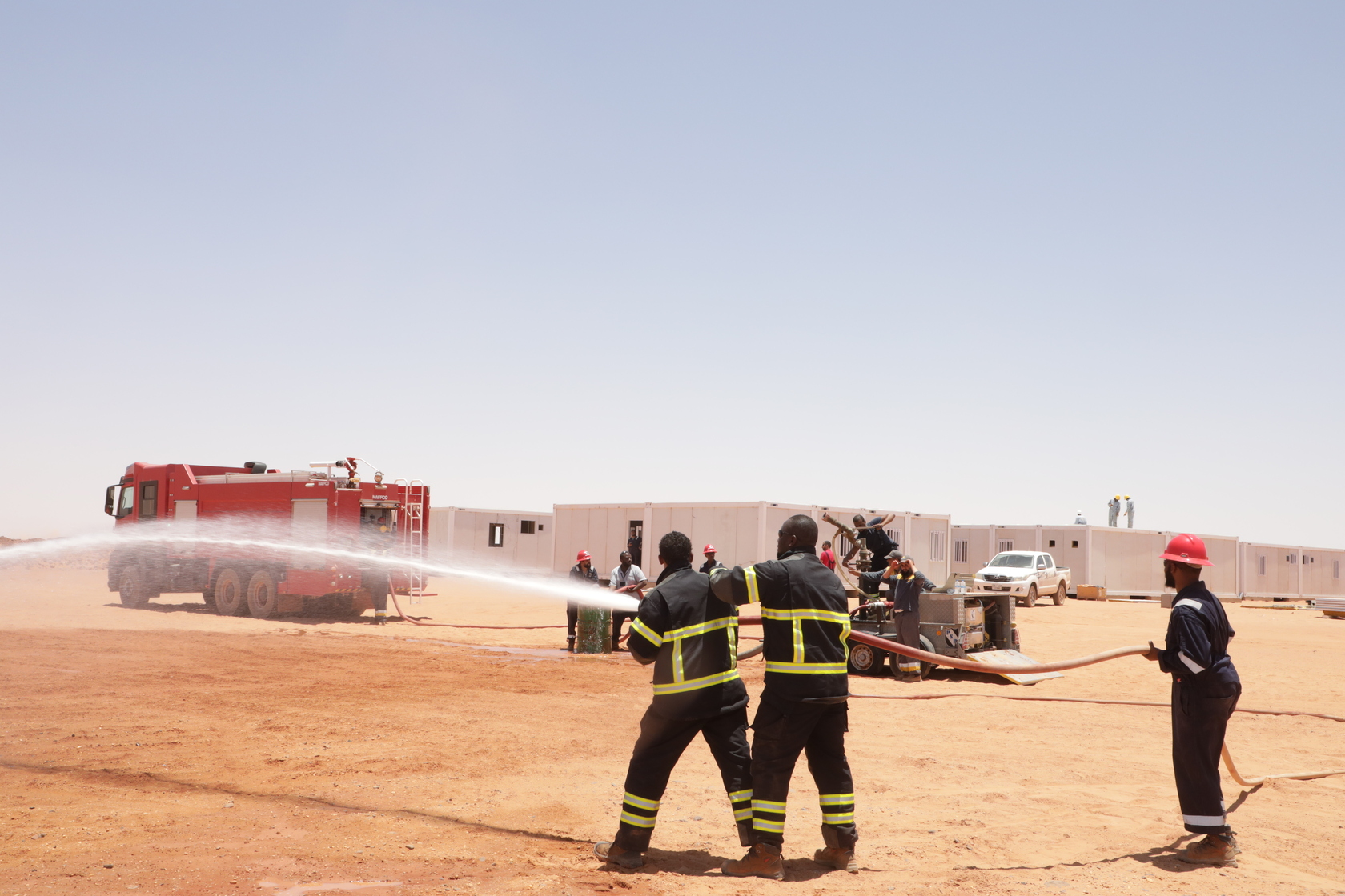Firefighting team of the Awainat office successfully completed the ...
