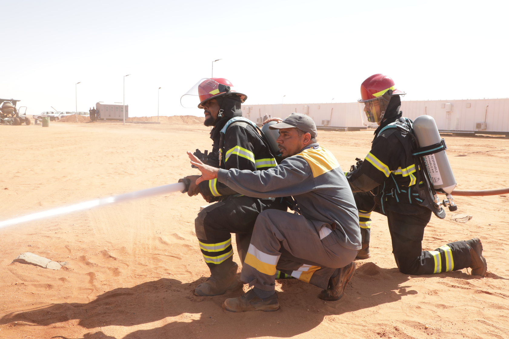 Firefighting team of the Awainat office successfully completed the ...